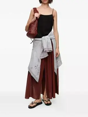 Bimba Y Lola Smocked Gathered Skirt - Brown