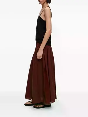 Bimba Y Lola Smocked Gathered Skirt - Brown