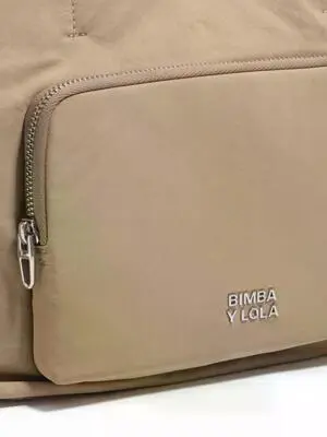 Bimba Y Lola Beige Logo Plaque Cross Body Bag