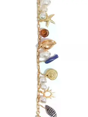 Bimba Y Lola Faux Pearl Charm Detail Bracelets - Blue
