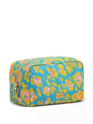 Bimba Y Lola Leopard Print Makeup Bag - Blue