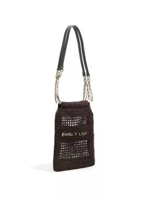 Bimba Y Lola Woven Shoulder Bag - Brown