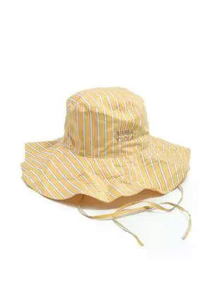 Bimba Y Lola Striped Hat With Embroidered Logo - Yellow