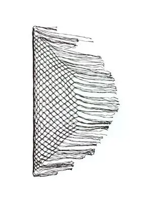 Bimba Y Lola Open-knit Fringed Scarf