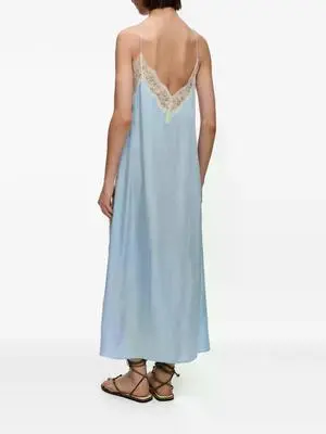 Bimba Y Lola Lace-trim Button-front Midi Dress