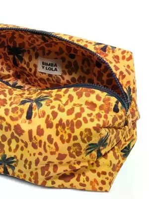 Bimba Y Lola Leopard And Palm Print Pouch