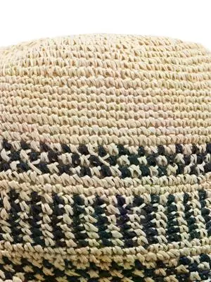Bimba Y Lola Geometric Pattern Woven Hat