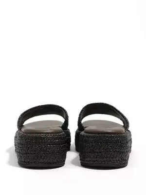 Bimba Y Lola Raffia Platform Sandals