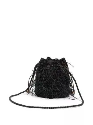 Bimba Y Lola Mini Plaited Leather Bucket Bag - Brown