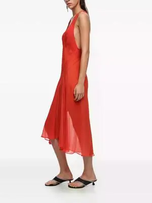 Bimba Y Lola V-neck Criss-cross Midi Dress