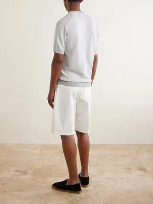 Orlebar Brown Horton Cotton And Wool-blend Polo Shirt - Gray
