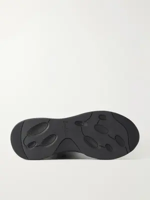 Berluti Shadow Leather-trimmed Stretch-knit Sneakers