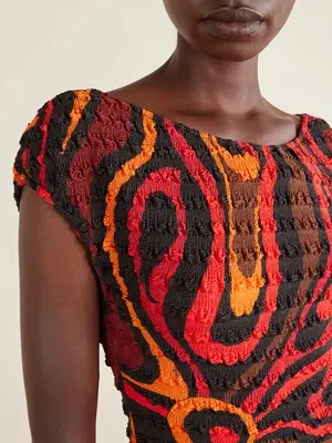 Emilio Pucci Shibori Crinkled-crepe Printed Mini Dress