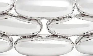 Nordstrom Pebble Link Wide Stretch Bracelet - Silver