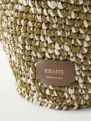 Khaite Lotus Mini Woven Tote - Green