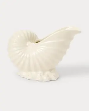 Lilly Pulitzer® Ceramic Nautilus Shell Planter - White