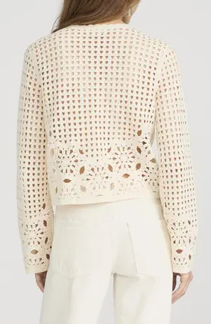 FRAME The Postcard Open Stitch Cardigan