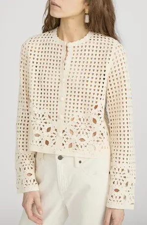 FRAME The Postcard Open Stitch Cardigan