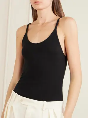 Calvin Klein Alicia Cotton-blend Jersey Tank Top - Black