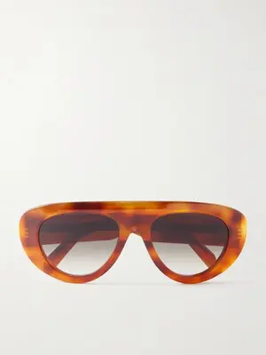 Celine Aviator Metal Sunglasses - Tortoiseshell