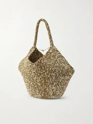 Khaite Lotus Medium Two-tone Woven Tote