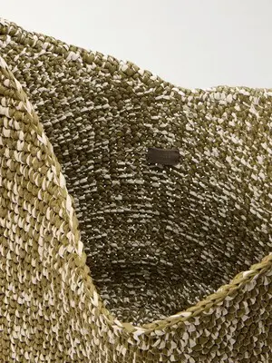 Khaite Lotus Medium Two-tone Woven Tote