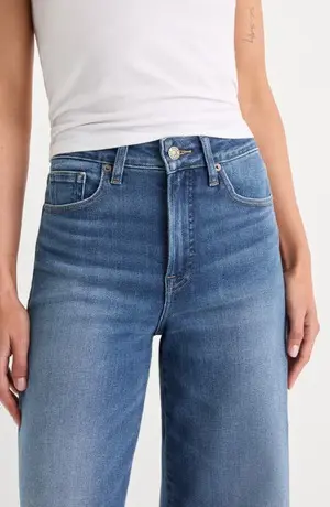 Good American Soft-tech High Waist Wide Leg Jeans