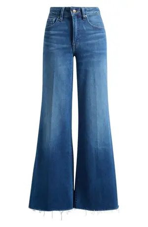 Good American Soft-tech High Waist Wide Leg Jeans