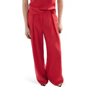 Mango Straight Leg Pants - Red