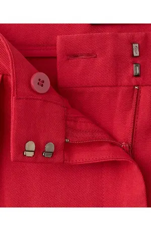 Mango Straight Leg Pants - Red