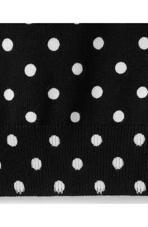 Mango Polka Dot Short Sleeve Crewneck Sweater