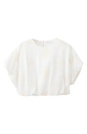 Mango Embroidered Dolman Sleeve Cotton Top