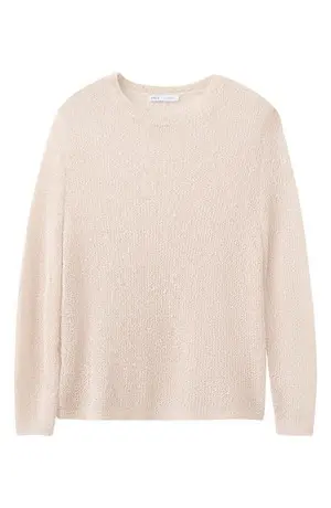 Mango Sheer Open Knit Long Sleeve Sweater