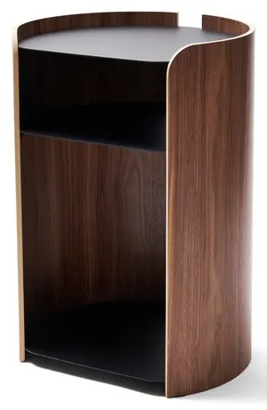 APTO Contour Wood & Steel Side Table - Black