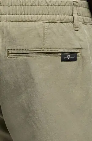 7 For All Mankind Hybrid Twill Jogger Shorts - Army