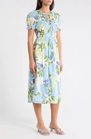 SUGARLIPS Tamry Smocked Midi Dress