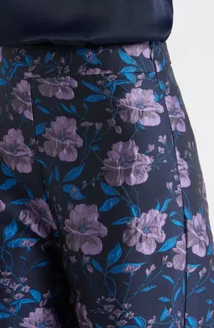 SUGARLIPS Floral Jacquard Wide Leg Pants