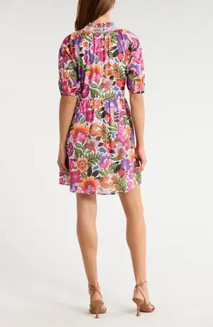 SUGARLIPS Rendal Floral Babydoll Mini Dress - Floral-multi