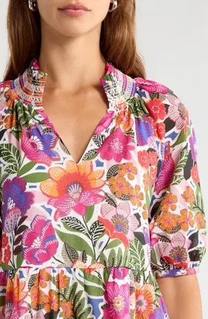 SUGARLIPS Rendal Floral Babydoll Mini Dress - Floral-multi