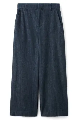 Mango Mid Rise Wide Leg Trouser Jeans