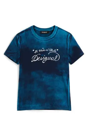 Desigual Graphic Logo Crewneck T-shirt - Blue