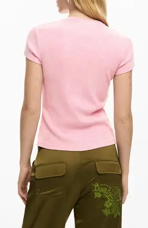 Desigual Graphic T-shirt - Fuchsia