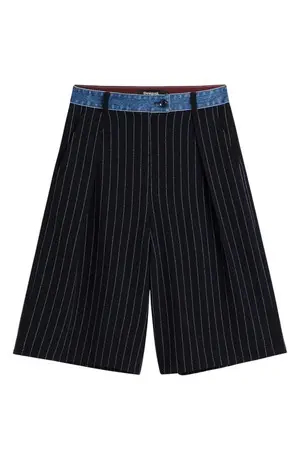 Desigual Pinstripe Wide-leg Shorts