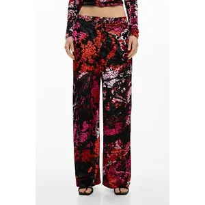 Desigual Floral Print Wide Leg Pants