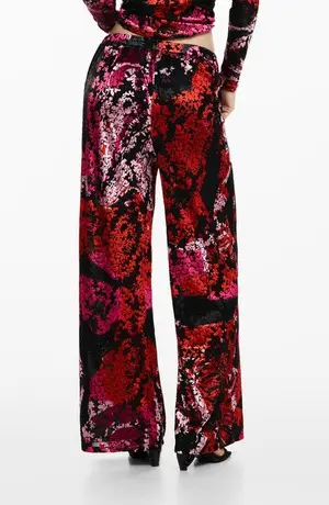 Desigual Floral Print Wide Leg Pants