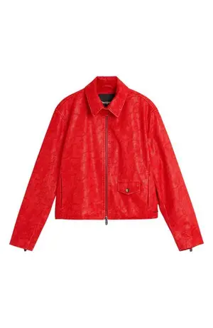 Desigual Faux Leather Zip-up Jacket