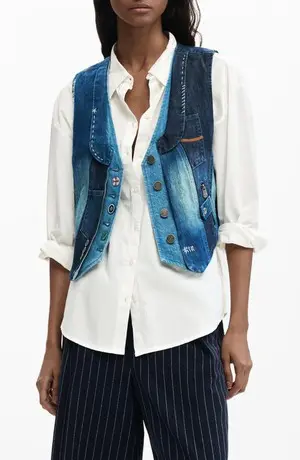 Patchwork Vests For Women