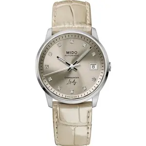 MIDO Commander Lady Automatic Watch With Diamonds - Brown