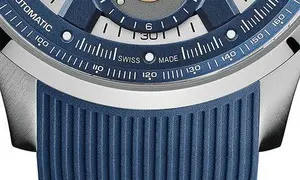 MIDO Multifort Skeleton Chronograph Automatic Stainless Steel And Rubber Strap Watch - Blue