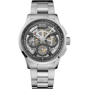 MIDO Multifort Skeleton Chronograph Automatic Stainless Steel Bracelet Watch - Anthracite
